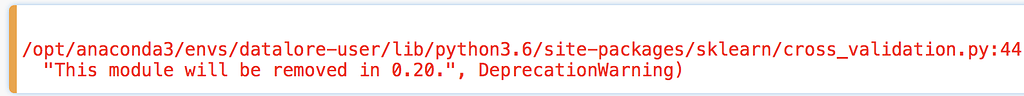 Depreciation warning interrupts kernel - Problems and bugs - Datalore Forum